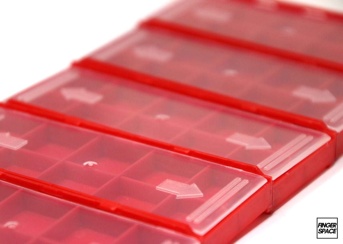 Red "Space Case" - Modular Stacking Storage Box – Finger Space