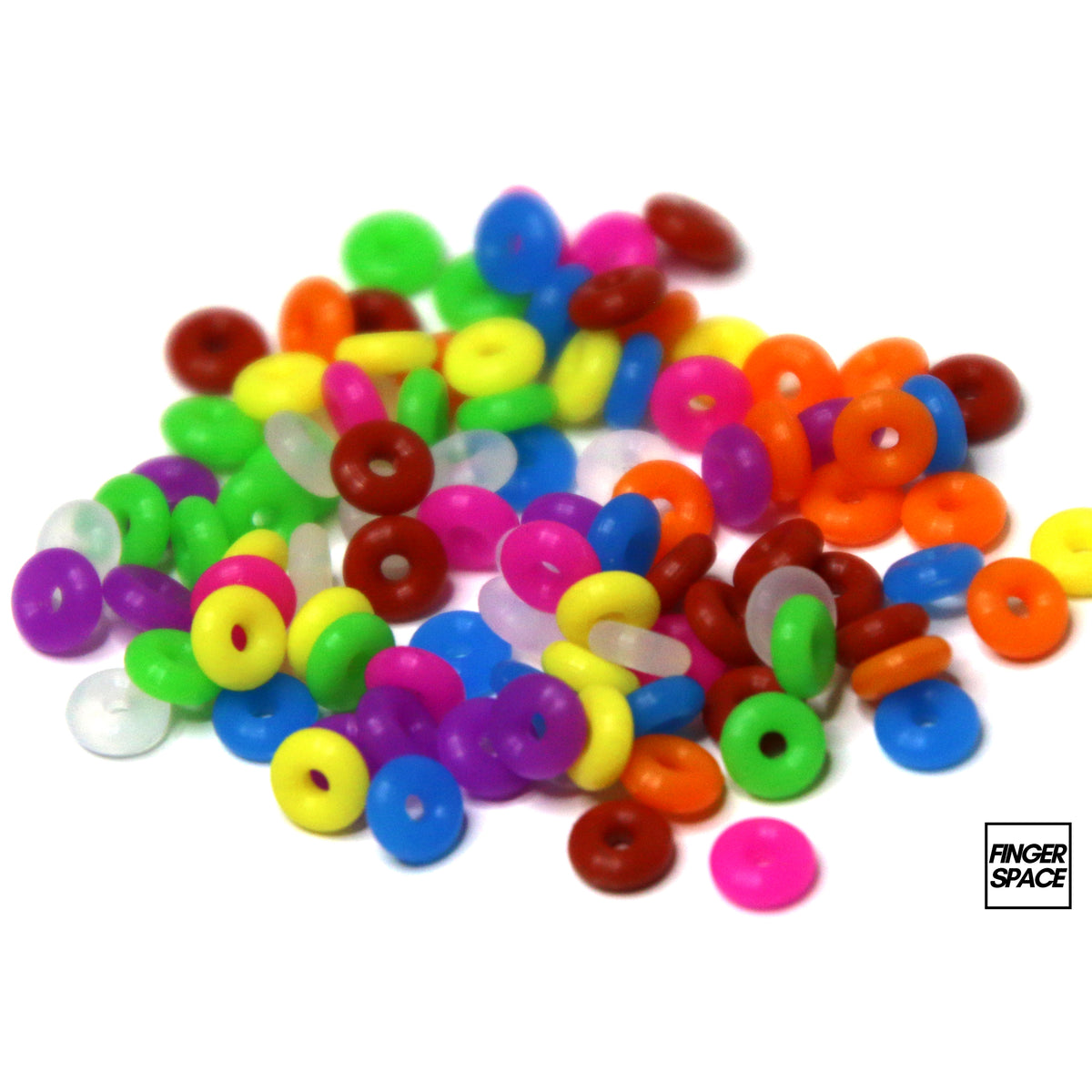 100-Pack of Mixed Color Silicone O-Ring Tuning – Finger Space