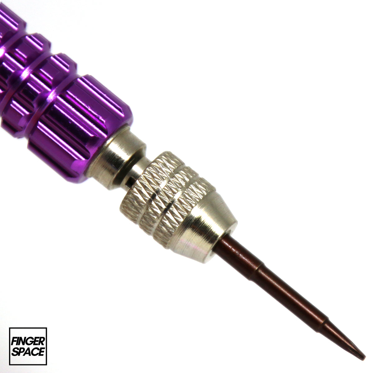 Professional Purple Tool with Interchangeable Screw Bits – Finger Space