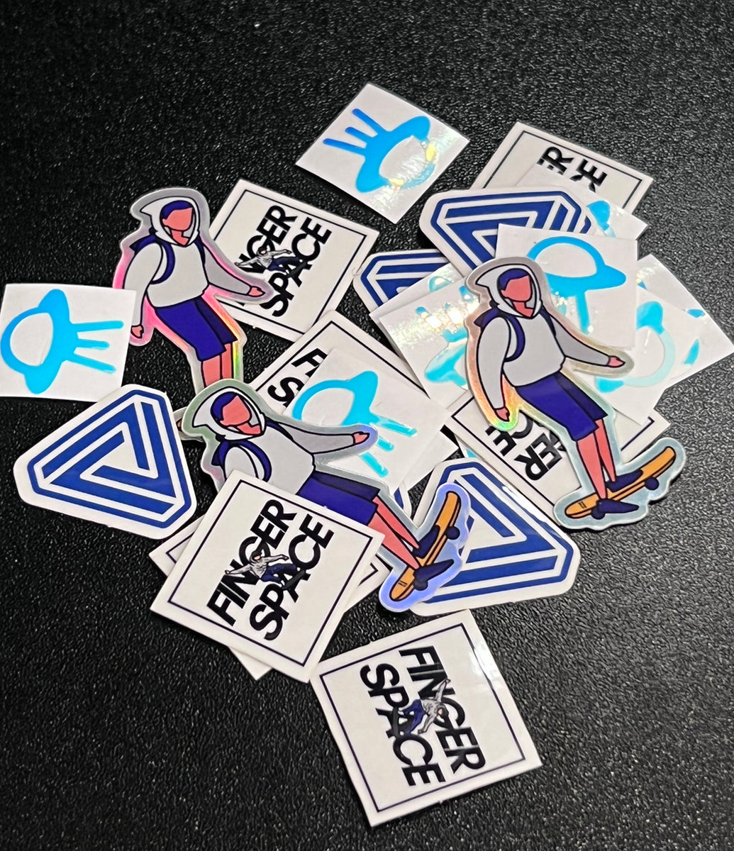 Mixed Finger Space Sticker Pack for Fingerboarders
